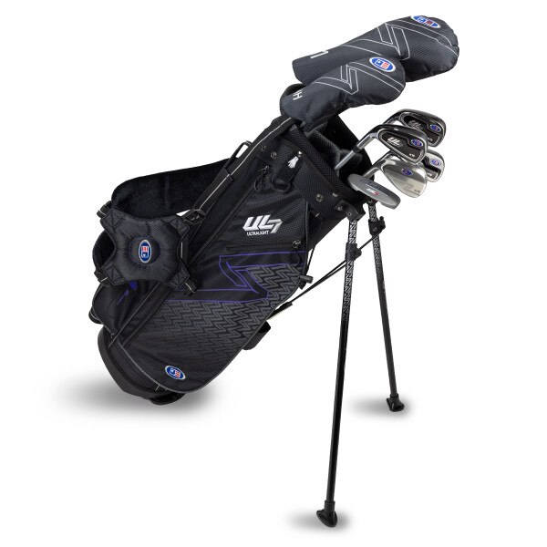 Left Hand UL7-54 7 Club Stand Set, Black/Purple | U.S. Kids Golf