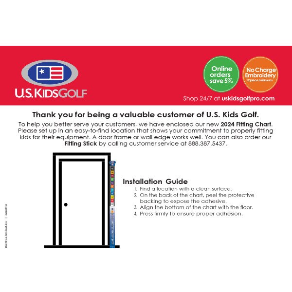 Fitting Chart, Full Length | U.S. Kids Golf